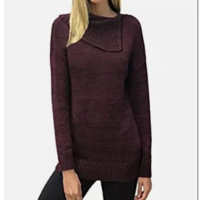Matty Women's Envelope Neck Sweater Long Sleeves Purple XL New | eBay
