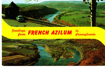 Greetings From French Azilum, PA, 2 Scenic Views Postcard | eBay