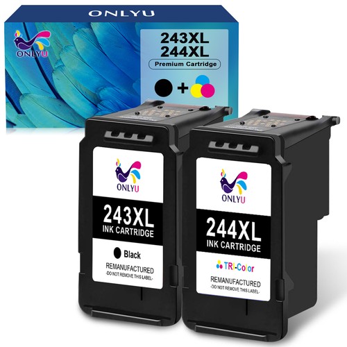 PG-243XL CL-244XL Black Color Ink replacement for Canon 243 244 MG2924 ...