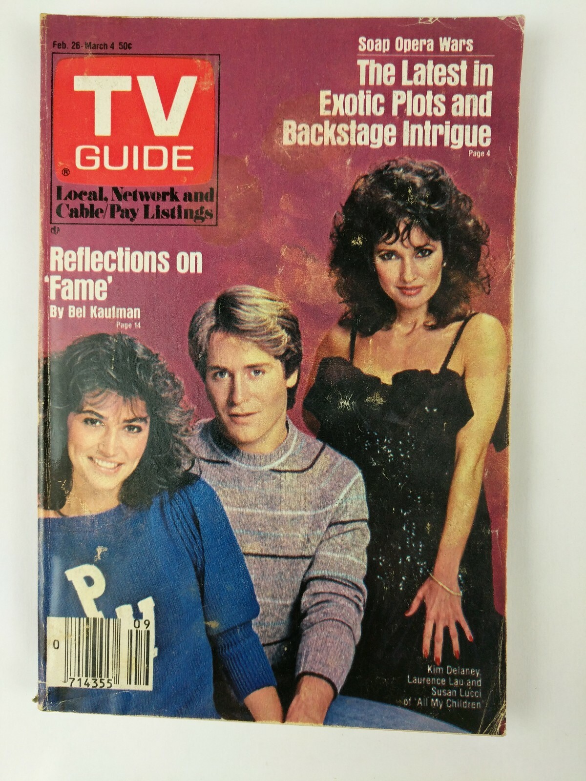 1983 TV Guide February 26 - Susan Lucci; Iron Man Triathalon; Fame; P ...