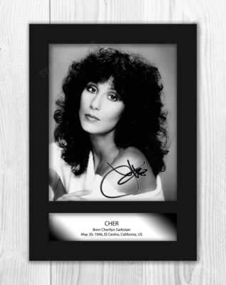 Cher A4 reproduction autograph photograph picture poster with choice of ...