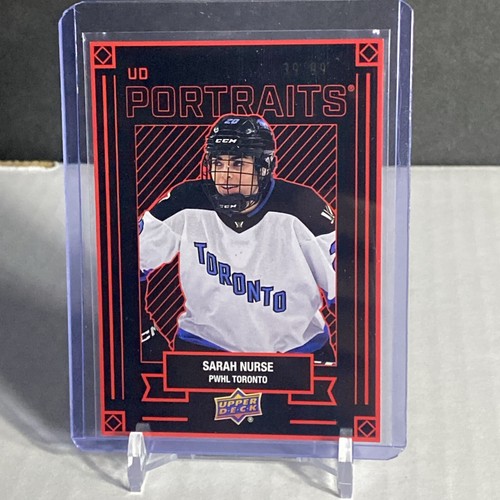 2024-25 Upper Deck PWHL Sarah Nurse UD Portraits Red /99 Toronto P-8 | eBay