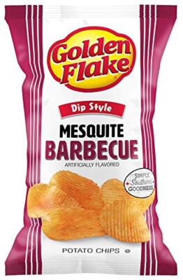 Golden Flake Mesquite Barbeque Dip Style Potato Chips 4.6 oz Bags (Pack ...