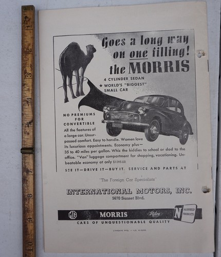 1950s California SCCA Original Race Program Sports Car Club Of America ...