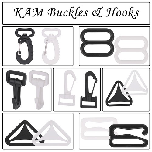 Plastic Snap Hooks Swivel Trigger Clip Strap Webbing Various Sizes Black White | eBay UK