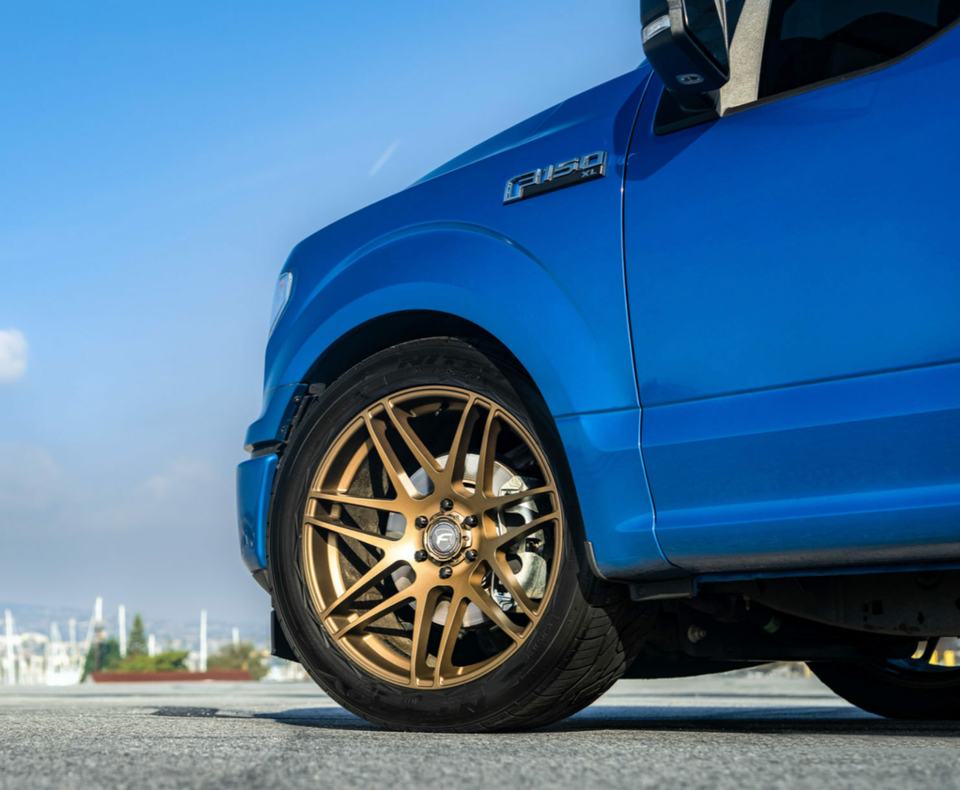 22X10 +30 Forgestar X14 Wheel Set fit FORD F150 R-Forged 6X135 Bronze ...