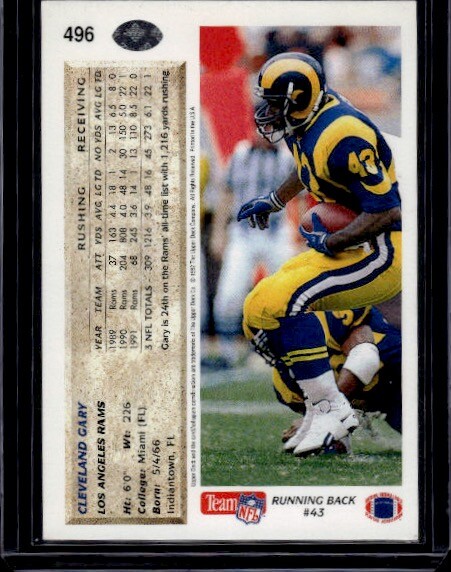 1992 Upper Deck #496 Autographed Cleveland Gary Trading Card | eBay