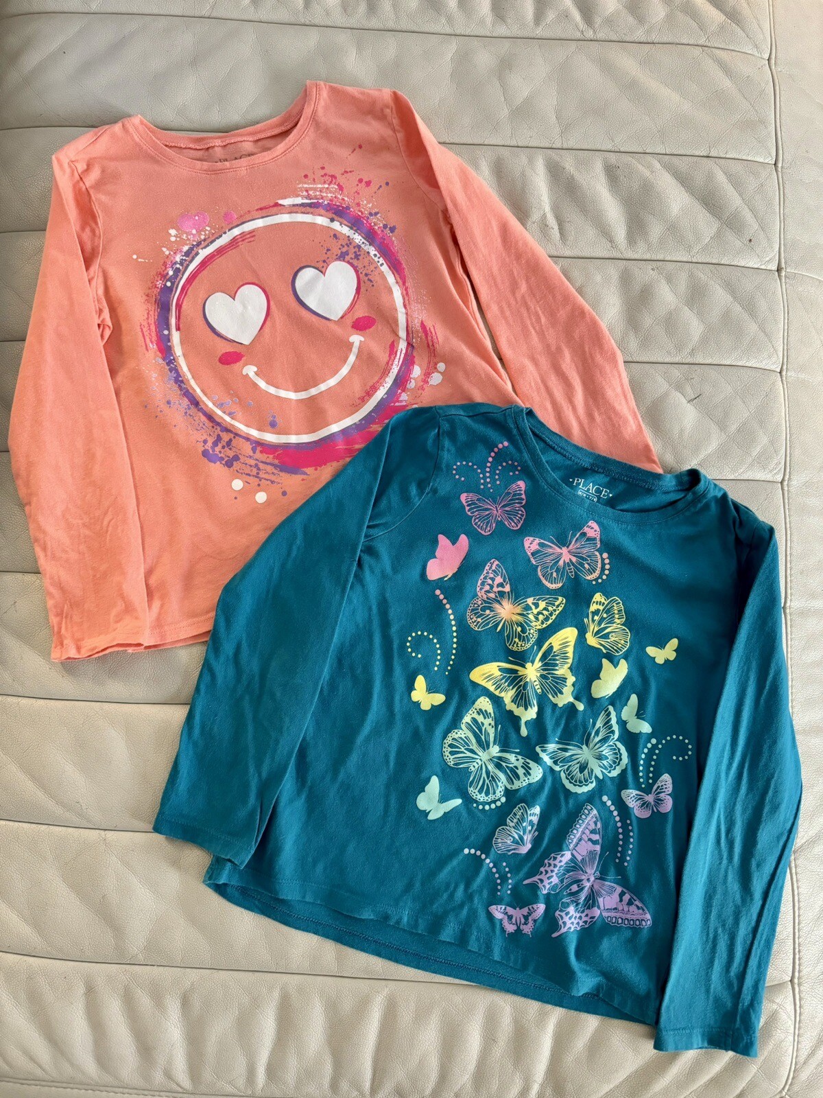 Children’s Place Girls Long Sleeve Shirts 7-8 Years Set Of 2 100% ...