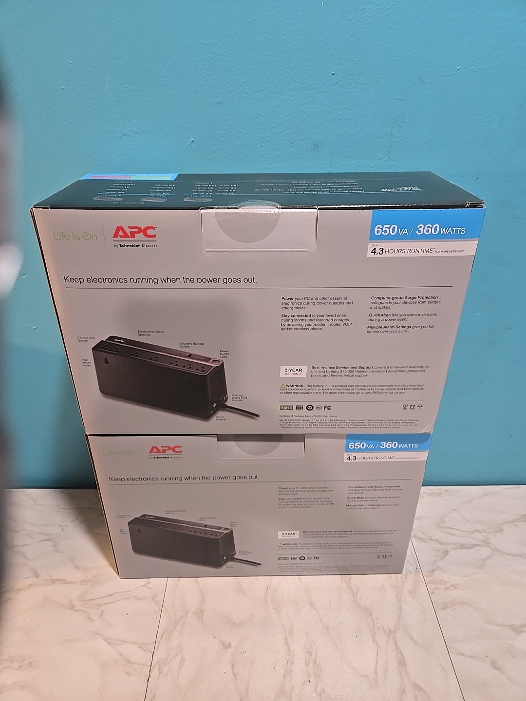 APC Back-UPS 650 Battery Backup and Surge Protector Black - (BVN650M1 ...