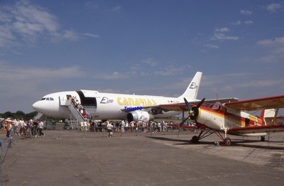 35mm Aircraft Slide Antonov An-2 D-FKMA Airbus A300 EC-HND Canarias ...