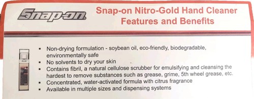 Snap On Nitro Gold Heavy Duty Hand Cleaner Soap 84 Oz Bottle | eBay