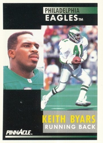 #104 PHILADELPHIA EAGLES # KEITH BYARS CARD PINNACLE NFL 1991 | eBay