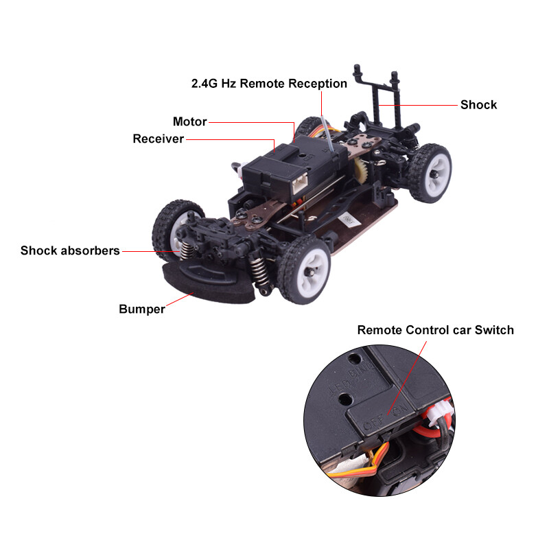 Wltoys K989 RC Car 1:28 4WD Off-road 2.4G Remote Control 30km High ...