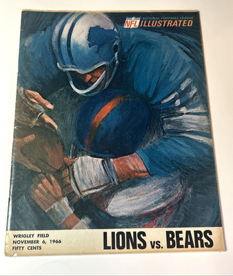 Lions vs Bears NFL Illustrated Nov 6 1966 Wrigley Field Halas Sayers ...