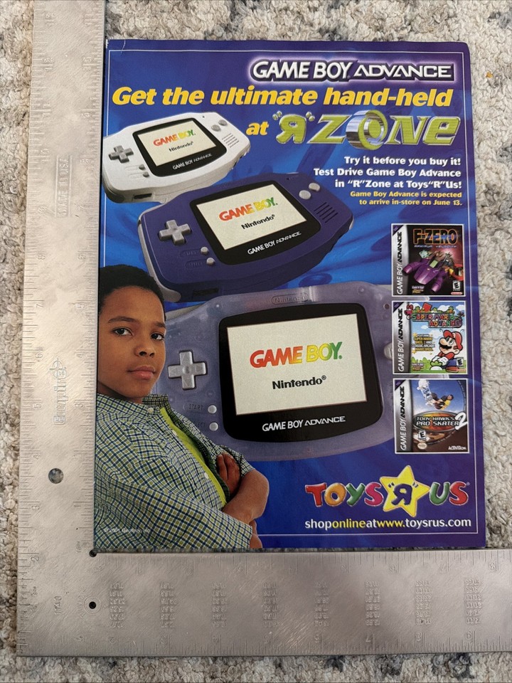2001 Toys R Us Nintendo Game Boy Advance R Zone Print Ad Promo Art | eBay