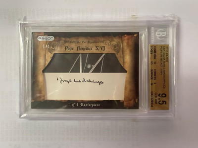 Pope Benedict XVI Signed Autographed Signature Masterpiece Card BAS ...
