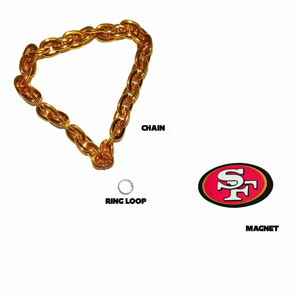 NFL San Francisco 49ers 3D Fan Chain Necklace Foam 2 in 1 | eBay
