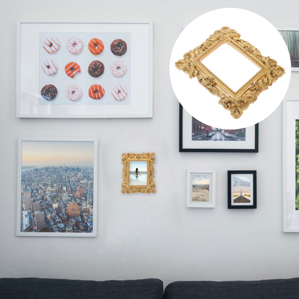 1PC resin picture frame Desktop Picture Frame Decorative Floral Photo ...