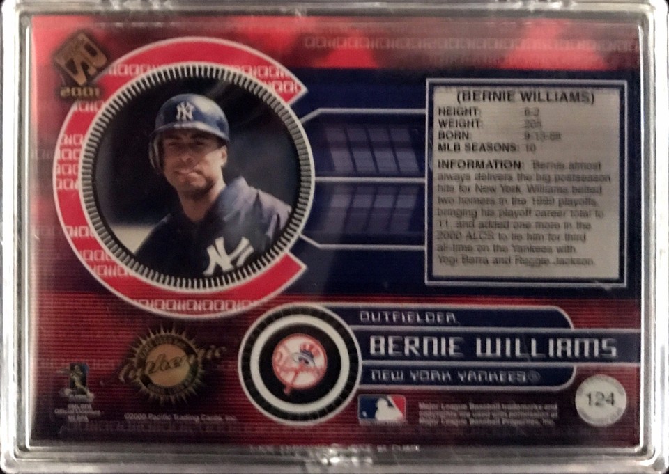 Bernie Williams 2001 Private Stock Game Gear Game Used Bat Relic #124 ...