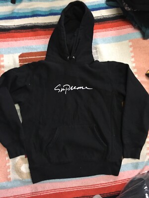 Supreme Script Hoodie Size Medium | eBay