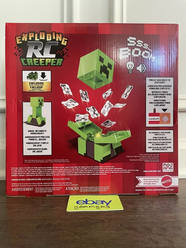 Minecraft Exploding RC Creeper Car Lights & Sounds with DLC Code Mattel ...