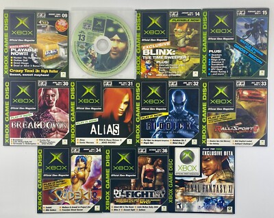 11 Official Xbox Magazine Demo Discs: 9, 13-15, 30-34, 36, Final ...