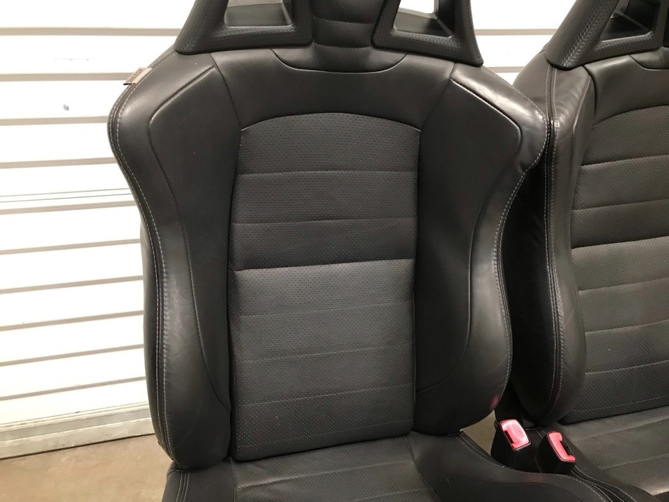 08-15 MITSUBISHI LANCER EVOLUTION EVO X RECARO FRONT FULL LEATHER SEATS ...