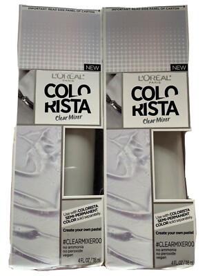 L'Oréal Paris Colorista Semi-Permanent Hair Color, Clear Mixer, 2 Pack ...
