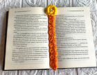 Bookmark Vintage crochet bookmark Orange yellow bookmark Handmade ...