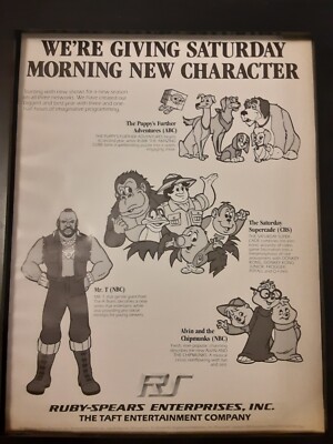 Ruby Spears Enterprises Animation Rare Original Promo Poster Ad Framed ...