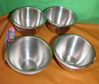 Vintage TWA Oneida 4 Piece Stainless Steel Serving Food Airline Bowls ...