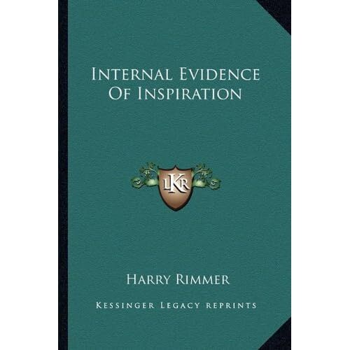 Internal Evidence of Inspiration - Paperback NEW Rimmer, Harry 01/09 ...