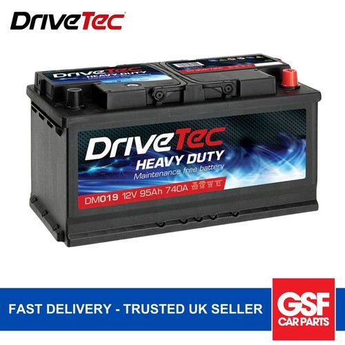 DriveTec Car Battery DM019 12V 95Ah 740A B13 T1 L5 Fits Vauxhall Vivaro ...