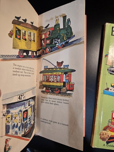 Richard Scarry Planes Cars Trains Boats Vintage Golden Press Box Set ...