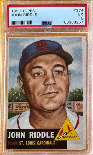 1953 Topps - #274 JOHN RIDDLE - PSA 5 | eBay