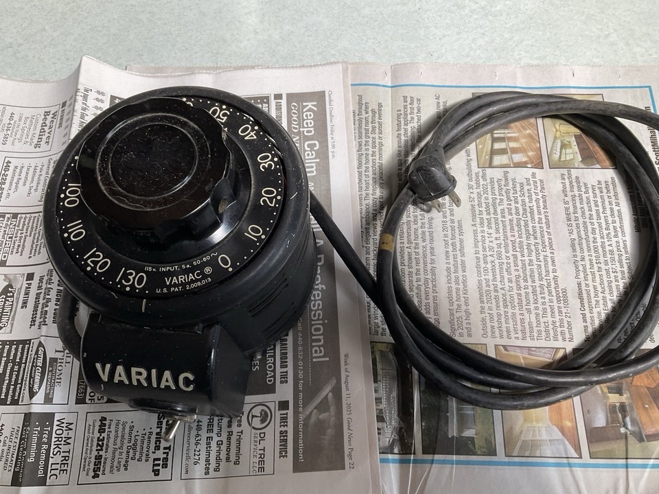 Vintage Working GENERAL RADIO V-5MT VARIAC Autotransformer W/ Box ...