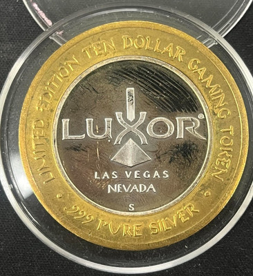 LUXOR Las Vegas $10 TEN Dollar Gaming Token .999 Fine Silver. | eBay