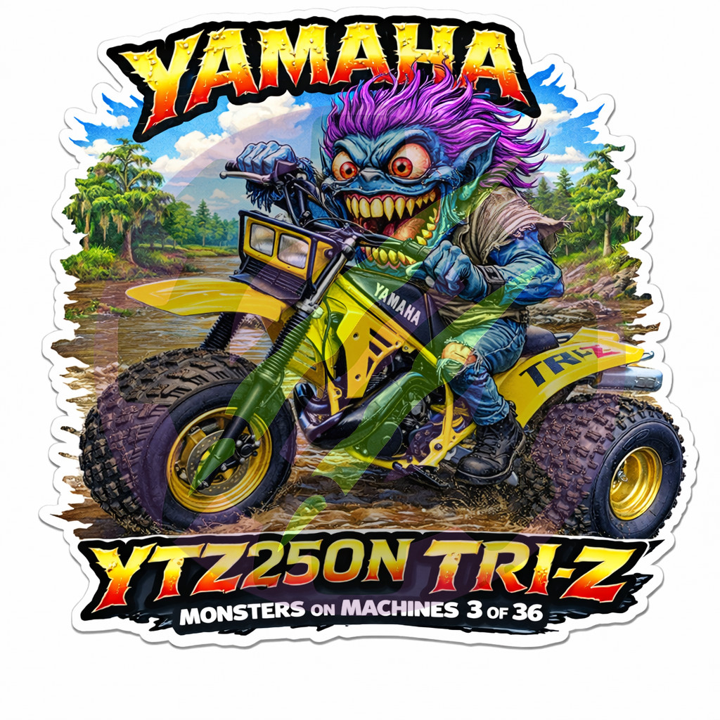 Yamaha YTZ250N Tri-Z 3-Wheeler ATV Sticker - Monsters on Machines