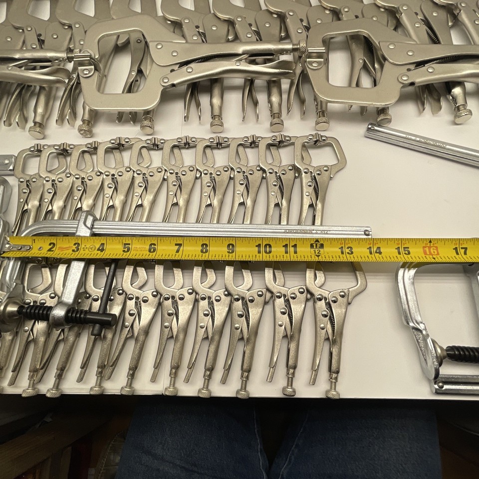 Vise Grip Lot of 51 pc Vice Grip Locking Pliers C Clamps & F clamps ...