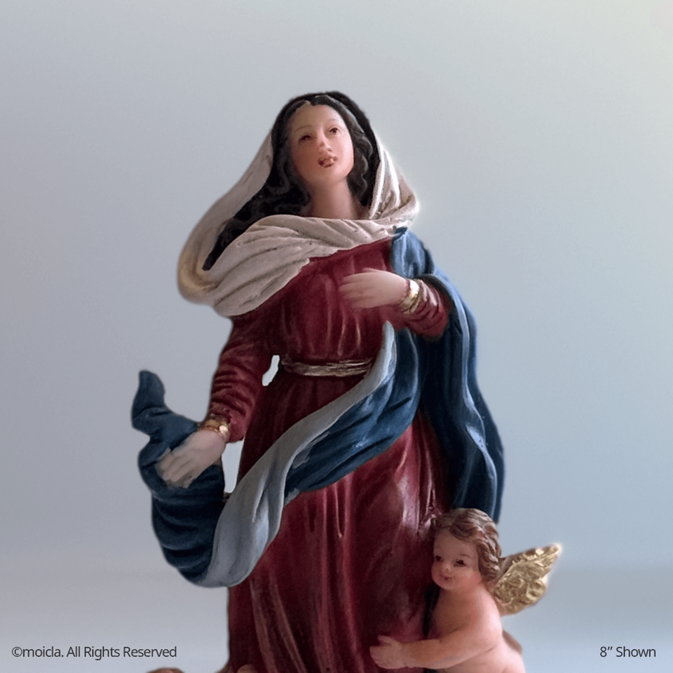 Immaculate Conception of Mary Resin Statue, Size 8" & 12" Available | eBay