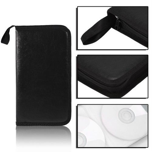 80 Disc DVD Case CD Holder Wallet Storage VCD Organizer Zip Bag for ...