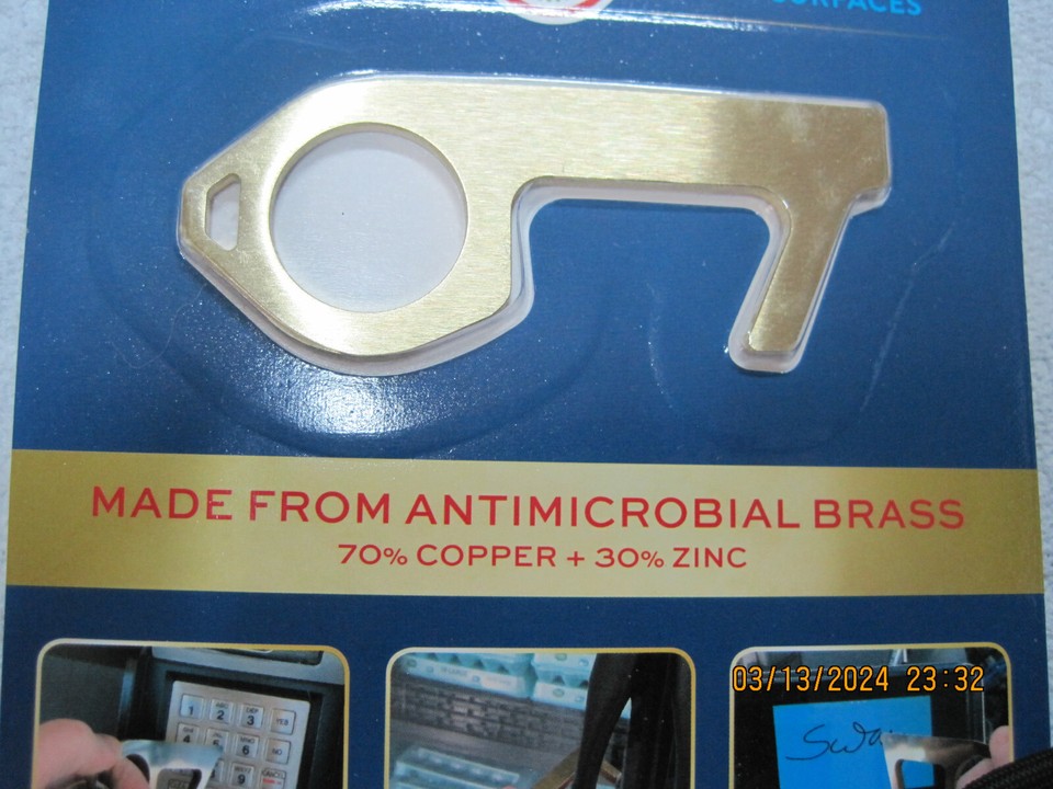 Germ Key Brass No Touch Hand Tool Door Opener Touch free NEW | eBay