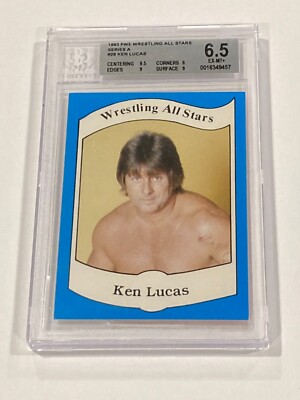 Ken Lucas 1983 Wrestling All Stars BGS Beckett 6.5 EX-MT+ Graded Card ...
