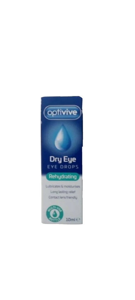 Optivive Dry Eye Drops Rehydrating Contact Lenses Friendly Long Lasting ...