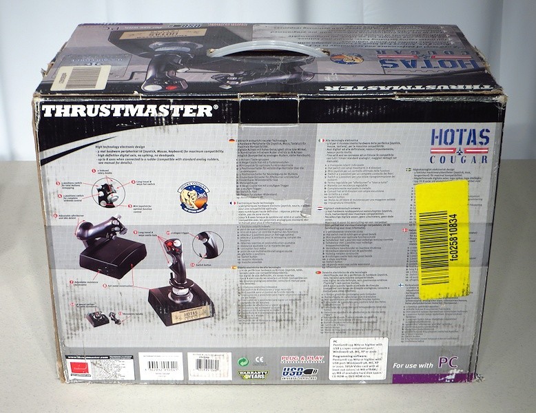 Thrustmaster HOTAS Cougar Joystick & Throttle with Manual, Disc and Box ...