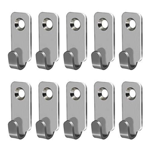 10pcs Heavy Duty Hanger 304 Stainless Steel Wall Mounted Mini J Hook ...