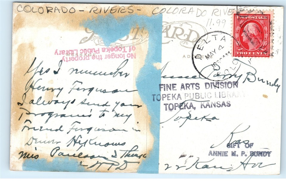 *Chipeta Falls Black Canon Colorado CO Waterfall Railroad Vintage ...