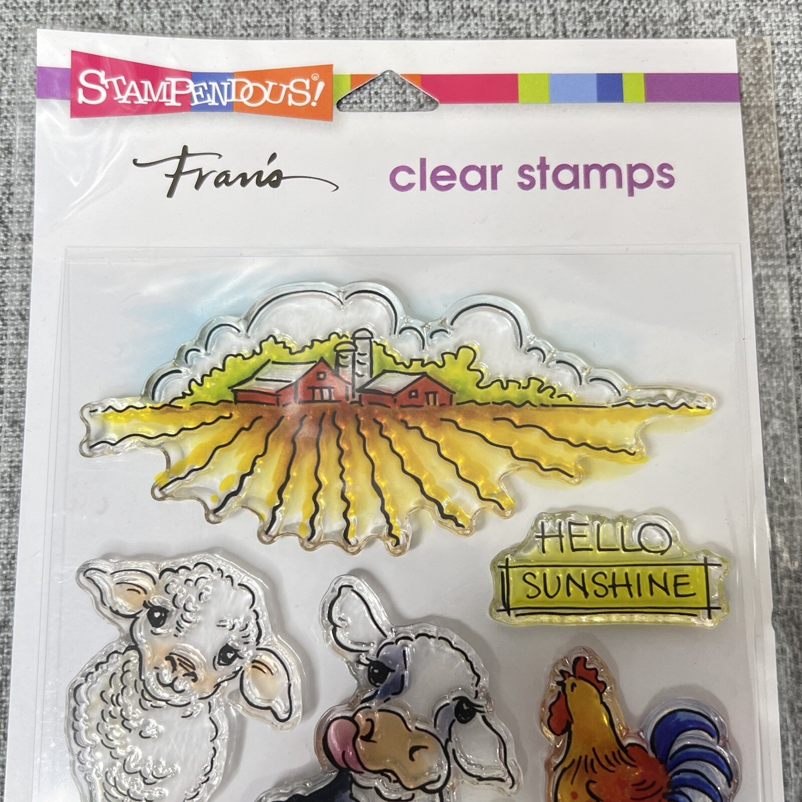 Barnyard Hello Clear Stamps Stampendous Frans Farm Animals SSC1439 New ...