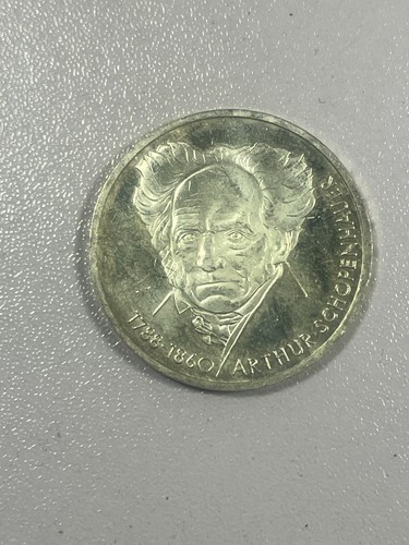 1988 Germany 10 Mark .625 Silver 200th Anniv-Arthur Schopenhauer Unc ...