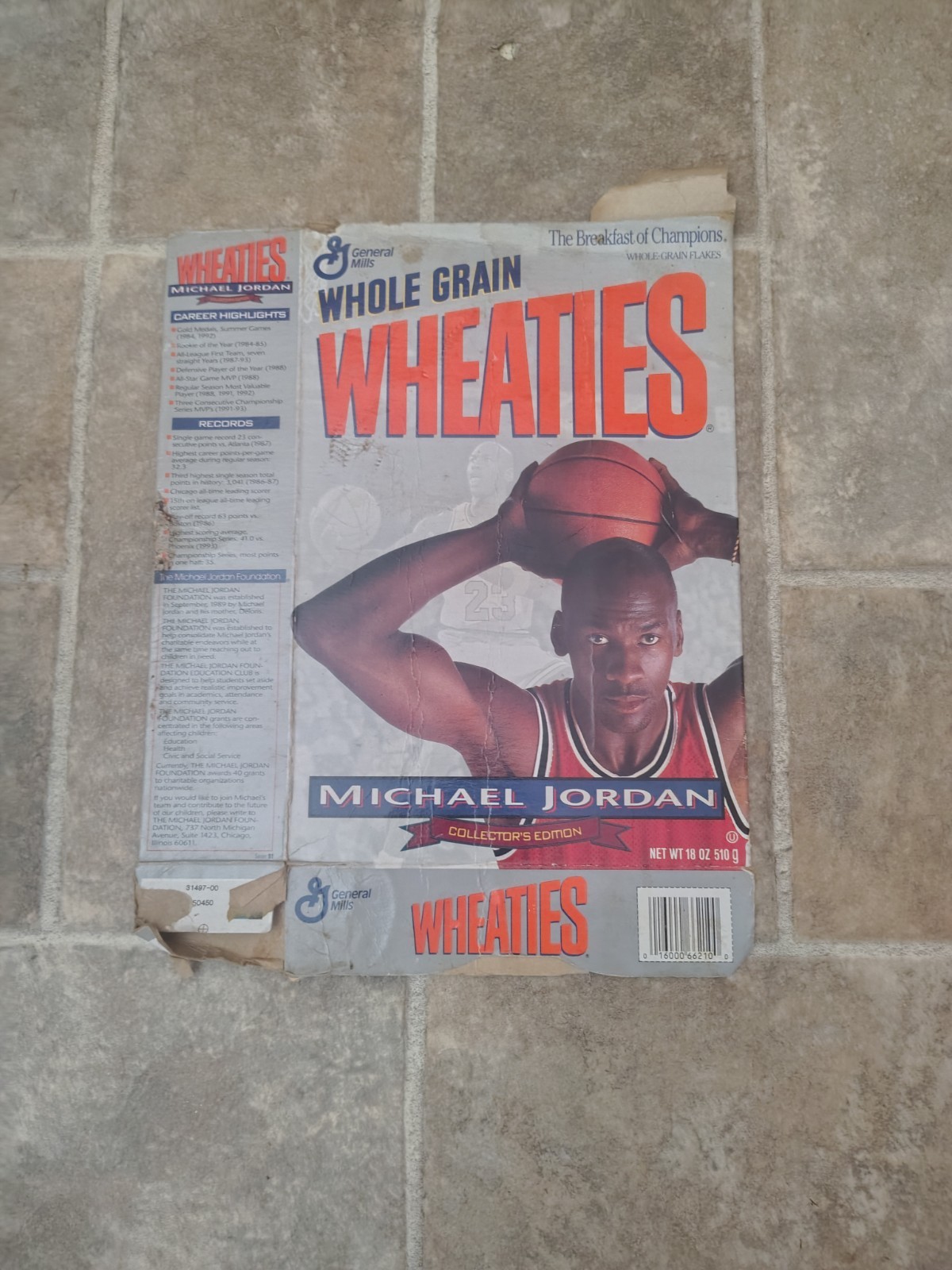 Michael Jordan UnOpened WHEATIES Silver Cereal Box Collectors Edition ...